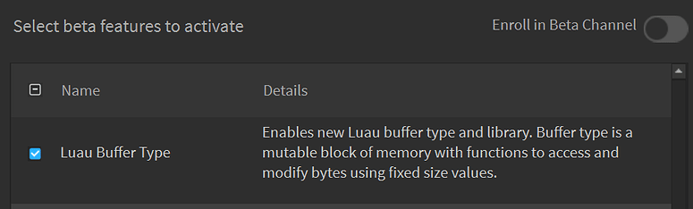 Introducing Luau buffer type [Beta] - Announcements - Developer Forum ...