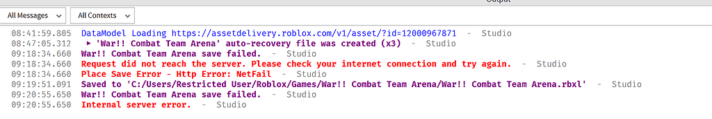 [CRITICAL] Studio: Save place fails constantly - Studio Bugs ...