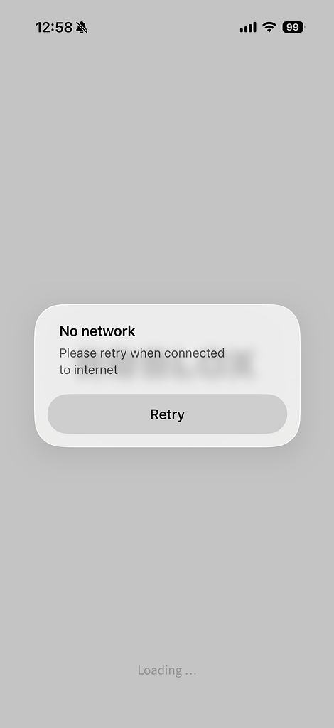 [iOS] “No network” popup appears on every launch despite active ...