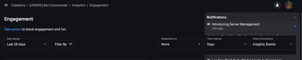 Category filters overlap notifications - Creator Hub (create.roblox.com) Bugs - Developer Forum ...
