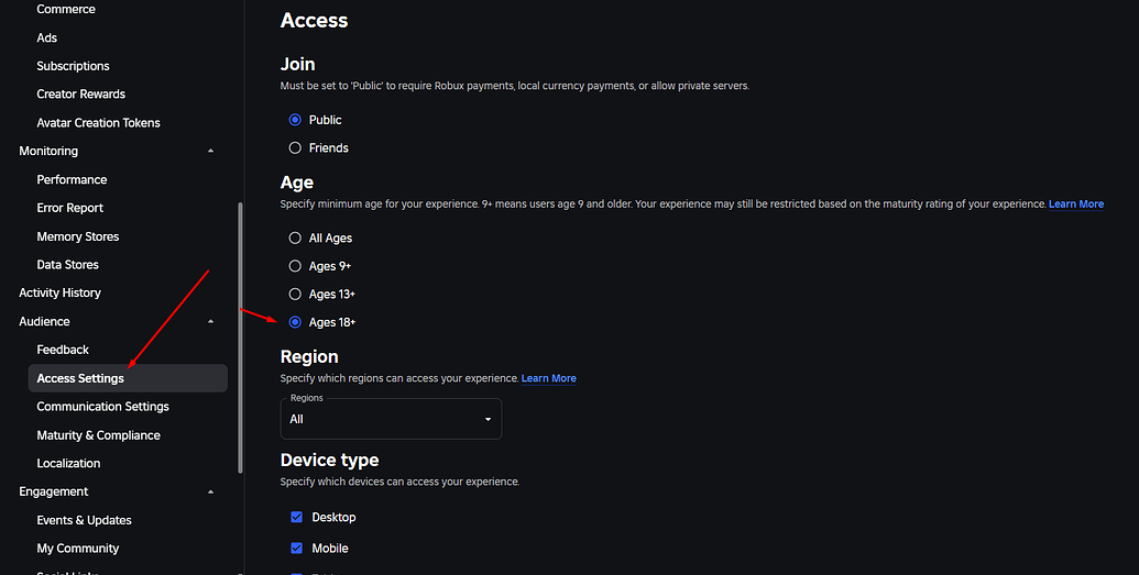 Maturity Label restricting my game to 18+ users - Studio Bugs ...