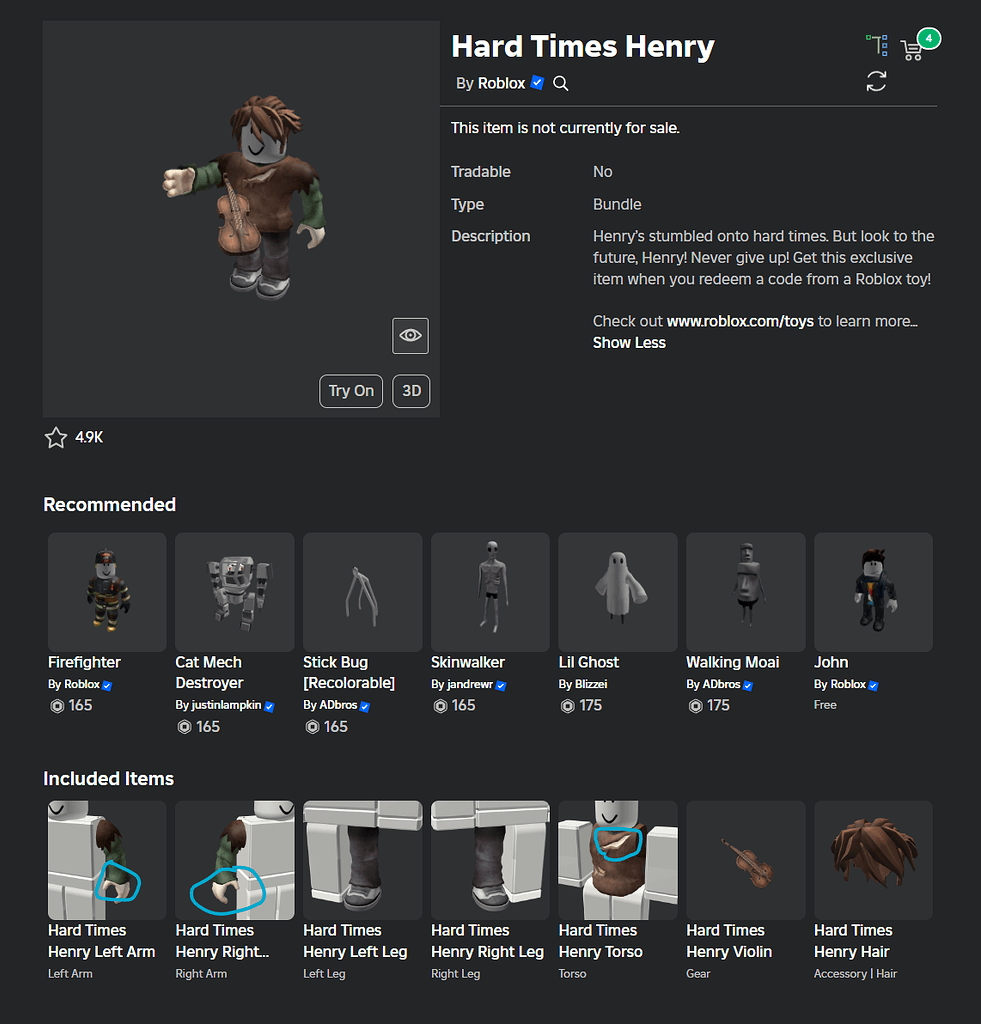 Hard Times Henry has skin color baked into torso and arms - Catalog ...