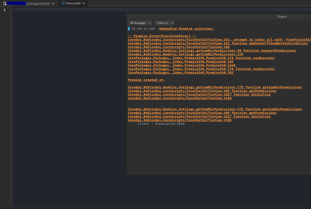 CoreGui Yield (FaceChatSelfieView) - Studio Bugs - Developer Forum | Roblox