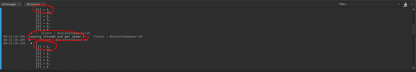 How do I make the script loop only through the "unoccupiedSpaces" table - Scripting Support ...