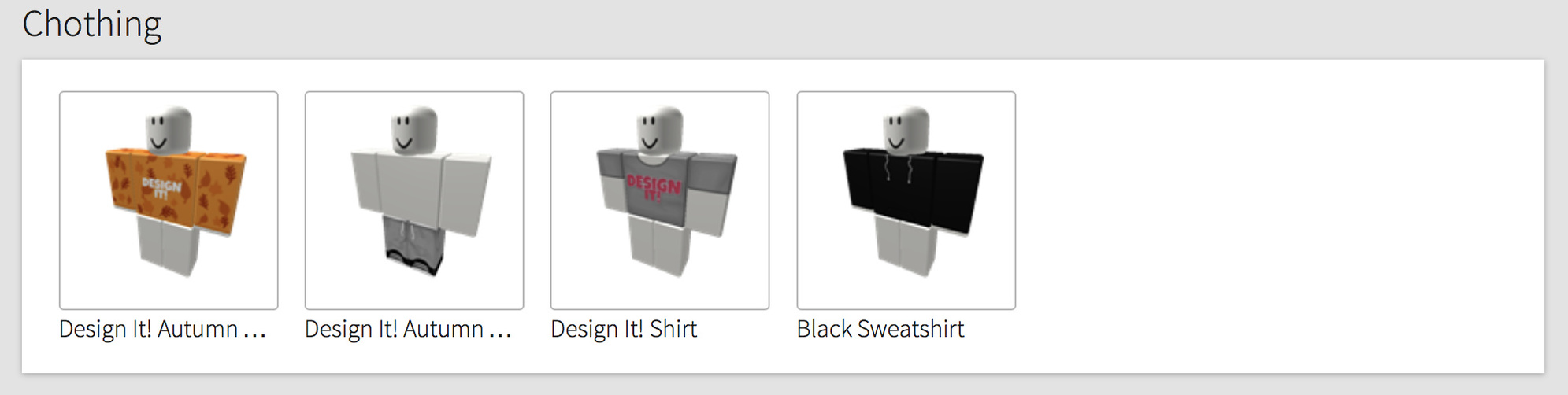 ROBLOX misspelled "clothing" - Website Bugs - Developer Forum | Roblox