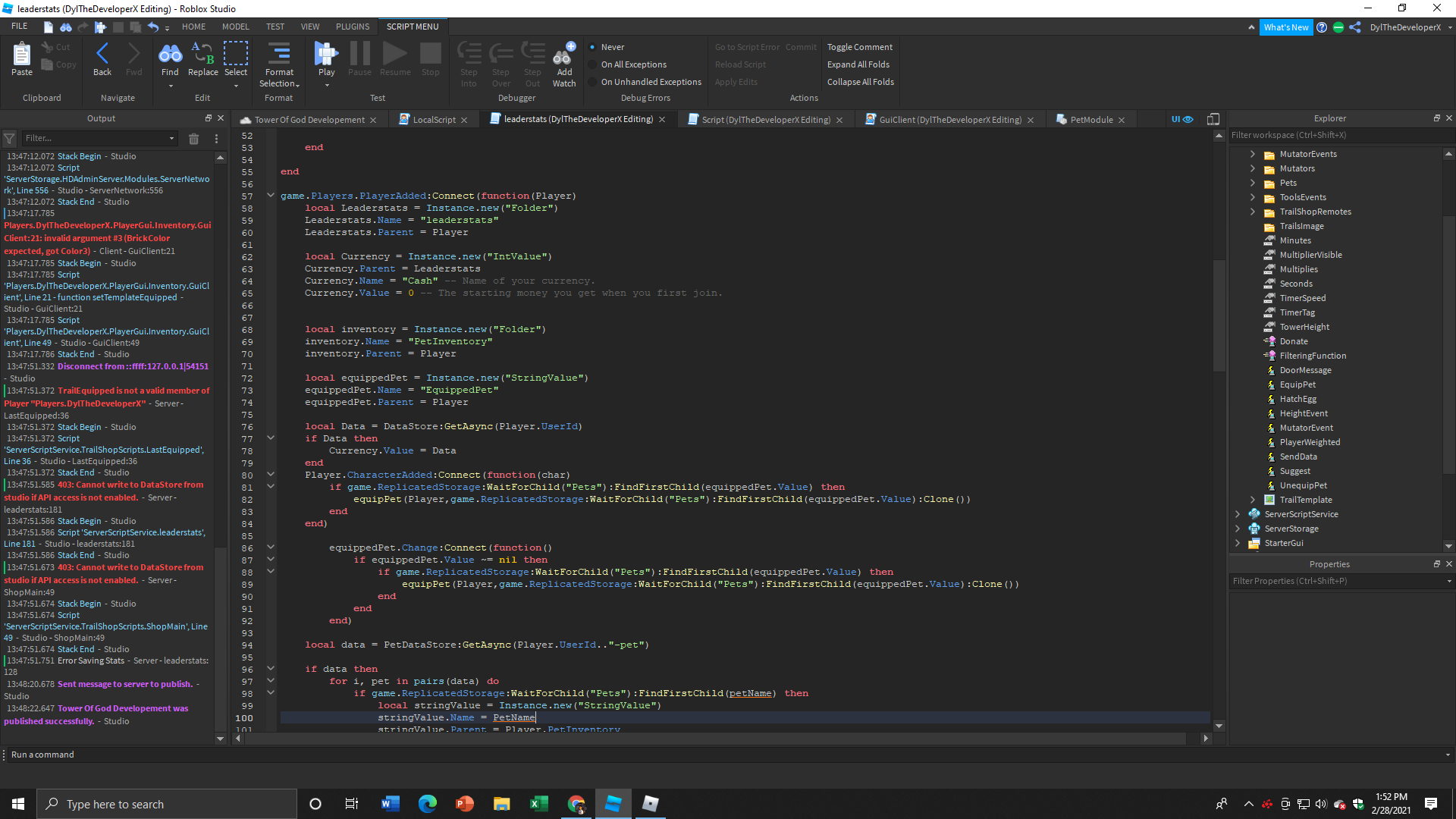 I got error on one line - Scripting Support - Developer Forum | Roblox