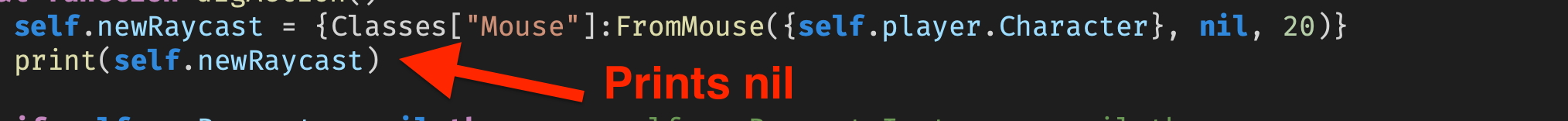 Returning A Raycast Is Nil Even After Being Printed Within The Module Scripting Support