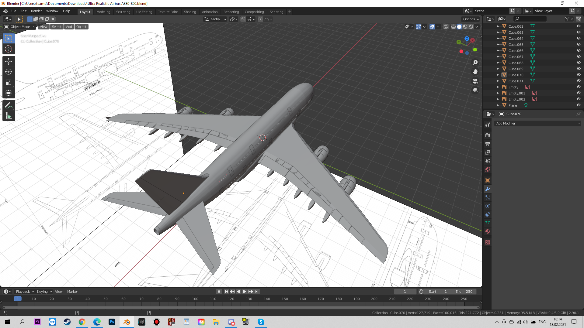 [UPDATE!] Airbus A380-800 Realistic Plane 3D Model for Coval Airlines ...