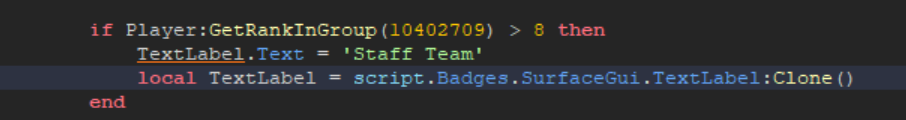 Staff Nametag Issue - Scripting Support - Developer Forum | Roblox