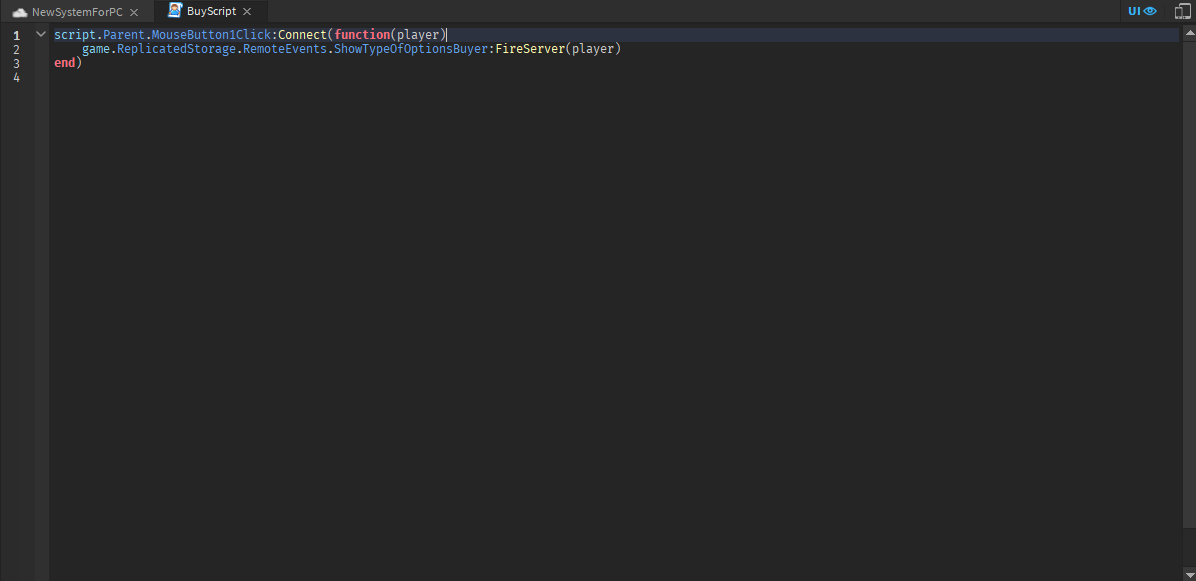 How can I get a single player from a screenGUI ( mouseButton1Click ...