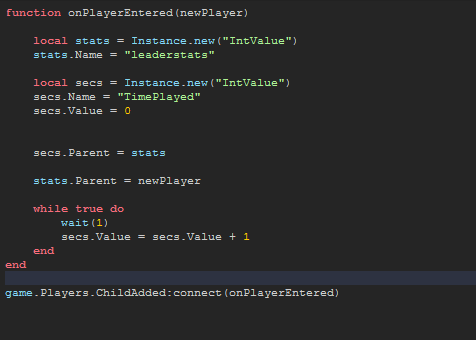 There is an error in the script, from Autosave - Scripting Support ...