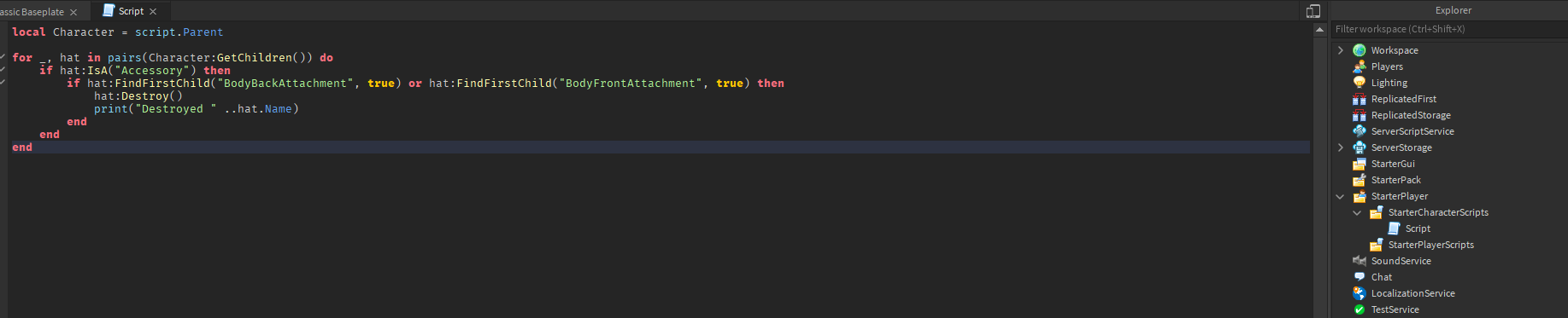 Forcing players to the default package - Scripting Support - Developer ...