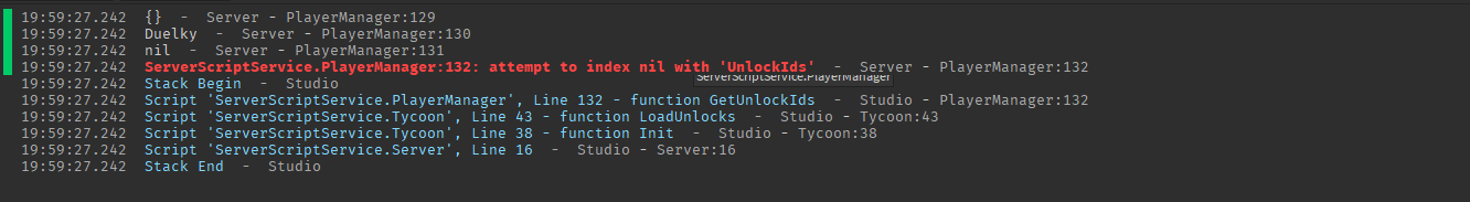 Attempt to index nil with "UnlockIds" - Scripting Support - Developer Forum | Roblox