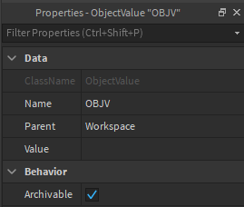 Improve Explorer Visualization of ObjectValue Values - Studio Features - Developer Forum | Roblox