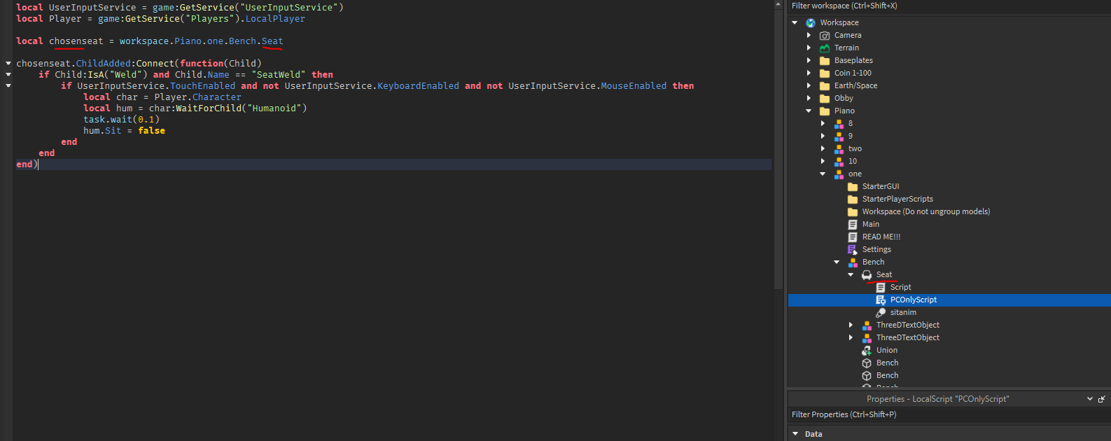 How to make a PC User only seat - Scripting Support - Developer Forum | Roblox
