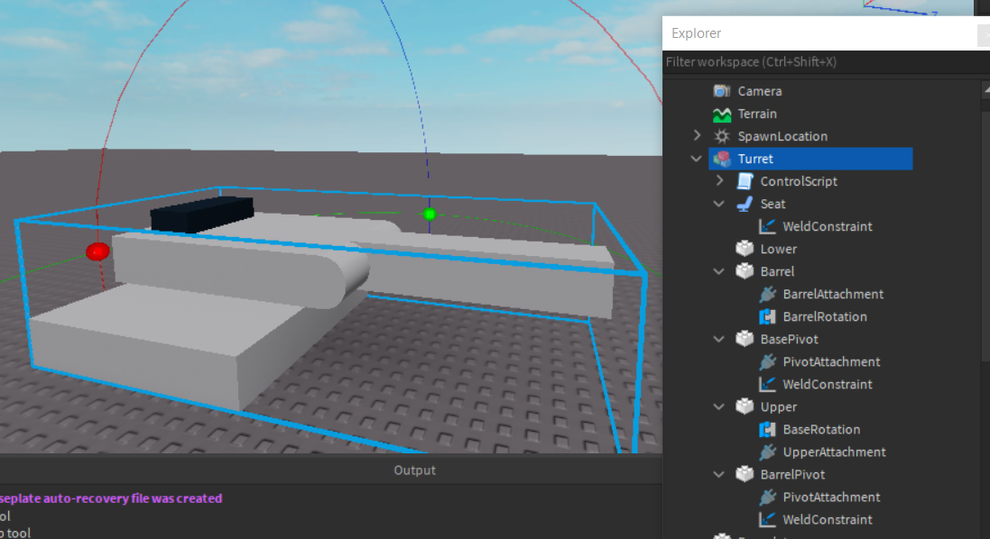 How do I script a tank seat that can rotate a gun and aim up and down? - Scripting Support ...