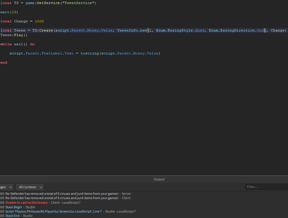 How to make a Money increase and decrease animation - Scripting Support ...