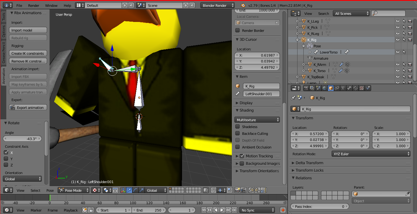Help with Rigging a R6 Model in Blender - Art Design Support ...