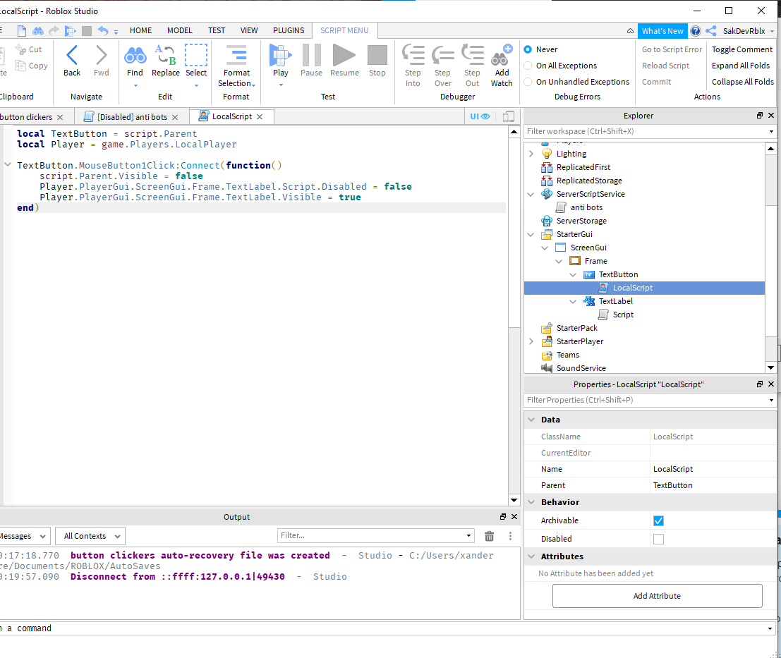 How To Add Scripts To Instant new Parts Scripting Support