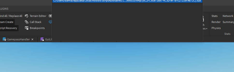 Script Recovery Tab Stuck above Screen - Platform Usage Support ...