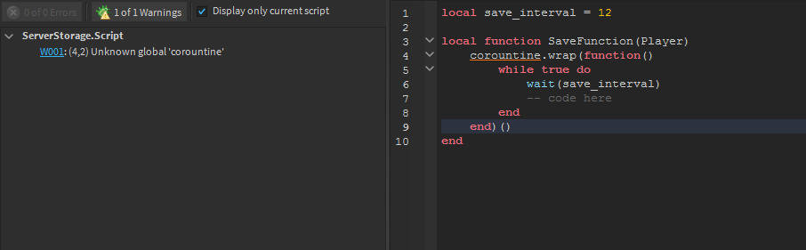How can I edit this autosave script in a Stats and Object way ...