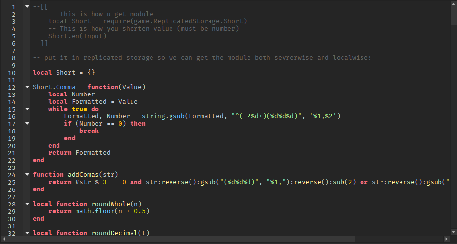 Abbreviate values in text labels - Scripting Support - Developer Forum | Roblox