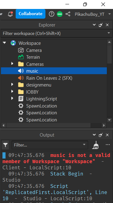 Weird Thing With Workspace Scripting Support Developer Forum Roblox