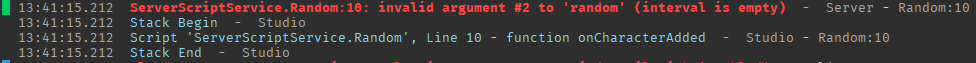 Math.random interval empty even though there's items in the folder - Scripting Support ...