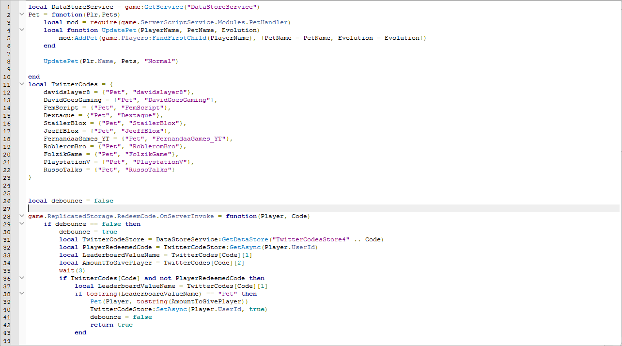 Pet code system - Code Review - Developer Forum | Roblox