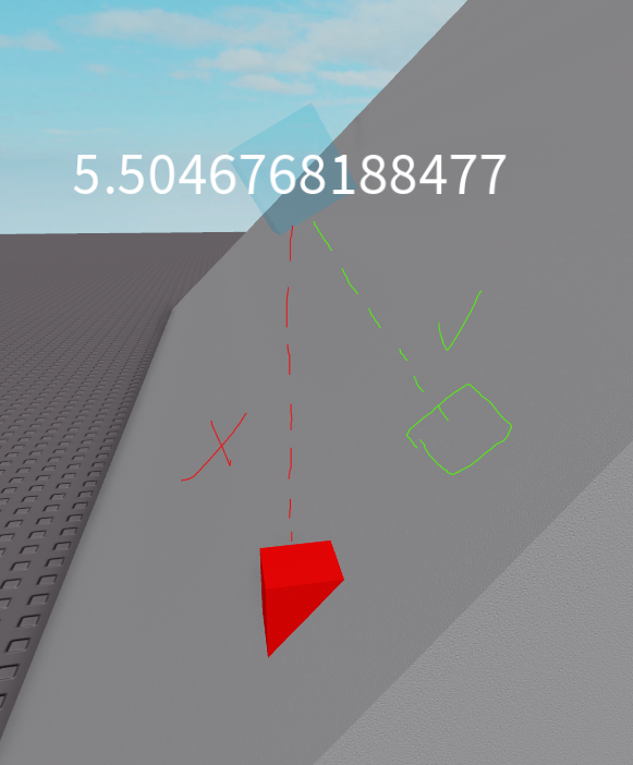 Casting a ray down relative to the orientation of a part - Scripting Support - Developer Forum ...
