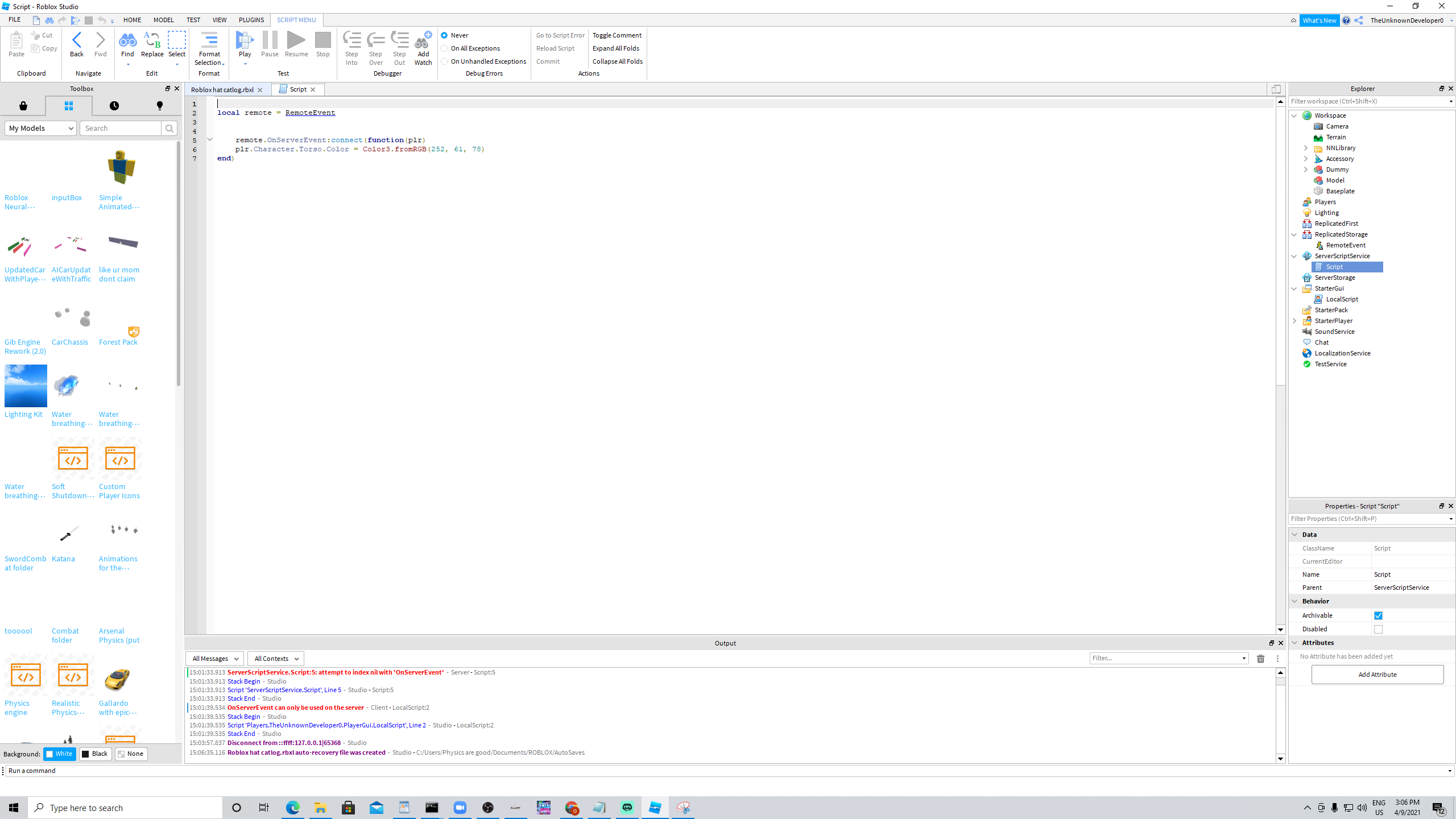 Help with local scripts and the server - Scripting Support - Developer ...