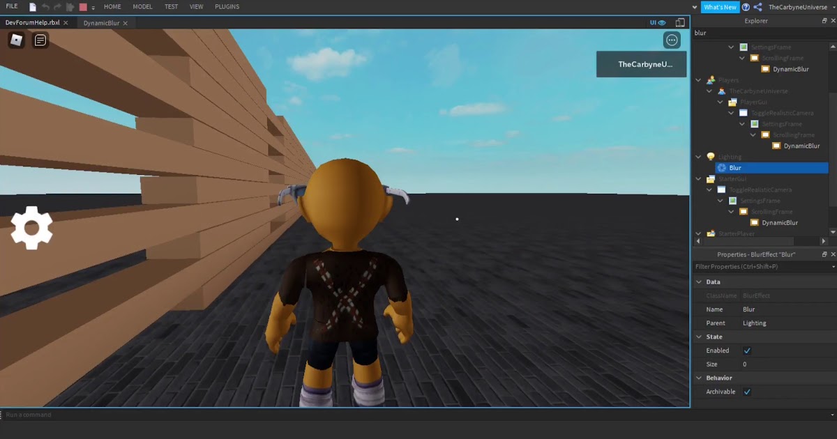 Creating a Simple, Realistic Camera (With View Bobbing, Dynamic Blur, & Sprinting) - Community ...