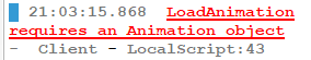 LoadAnimation requires an animation object - Scripting Support - Developer Forum | Roblox