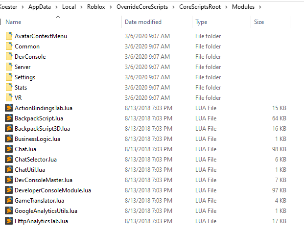 Weird error when overriding CoreScripts - Scripting Support - Developer Forum | Roblox