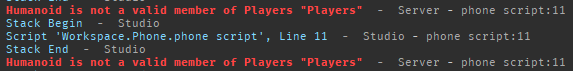 Humanoid Is Not A Valid Member Of Players Players Scripting Support Developer Forum Roblox