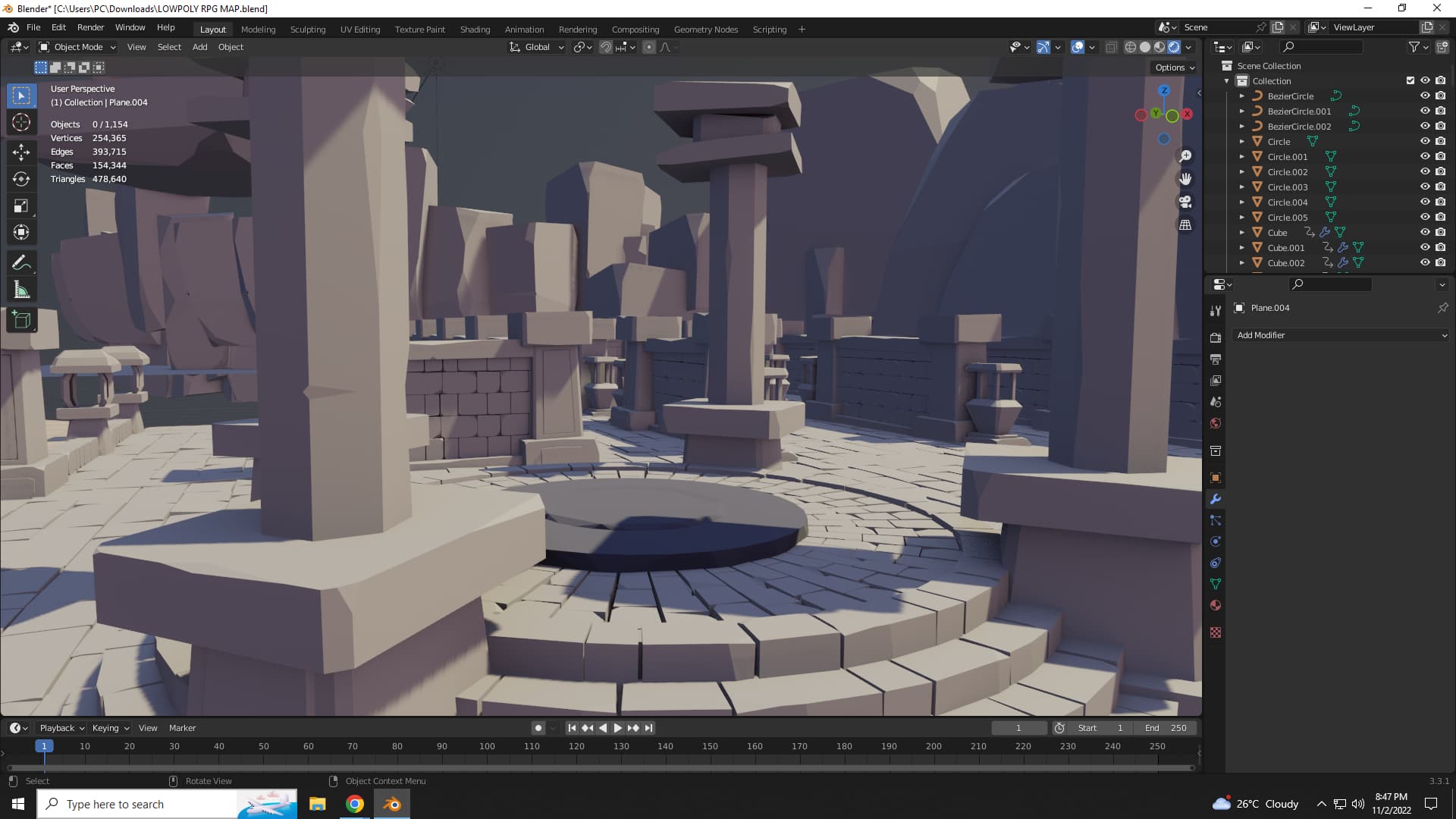 Just got inspired modeling low poly style and RPG theme. what you think ...