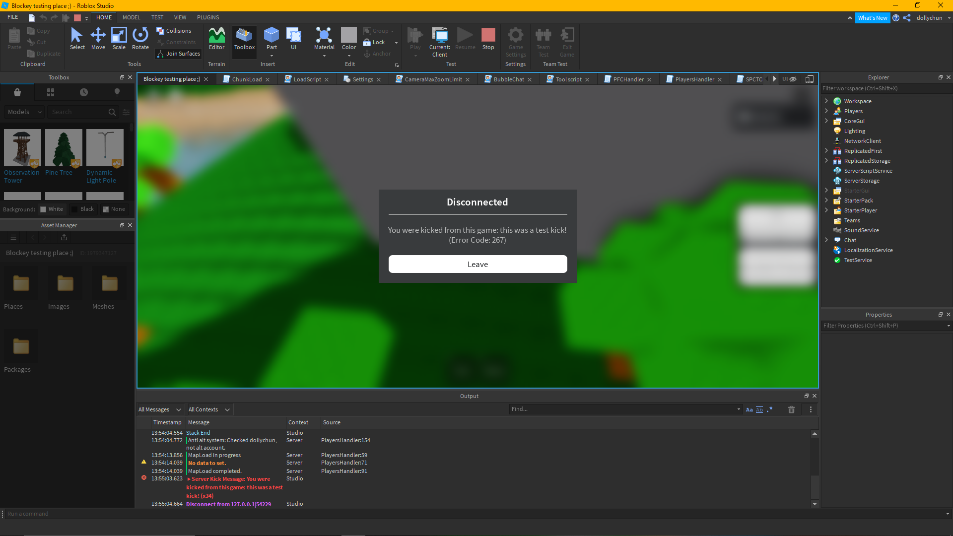Player:Kick() not working? - Scripting Support - Developer Forum | Roblox