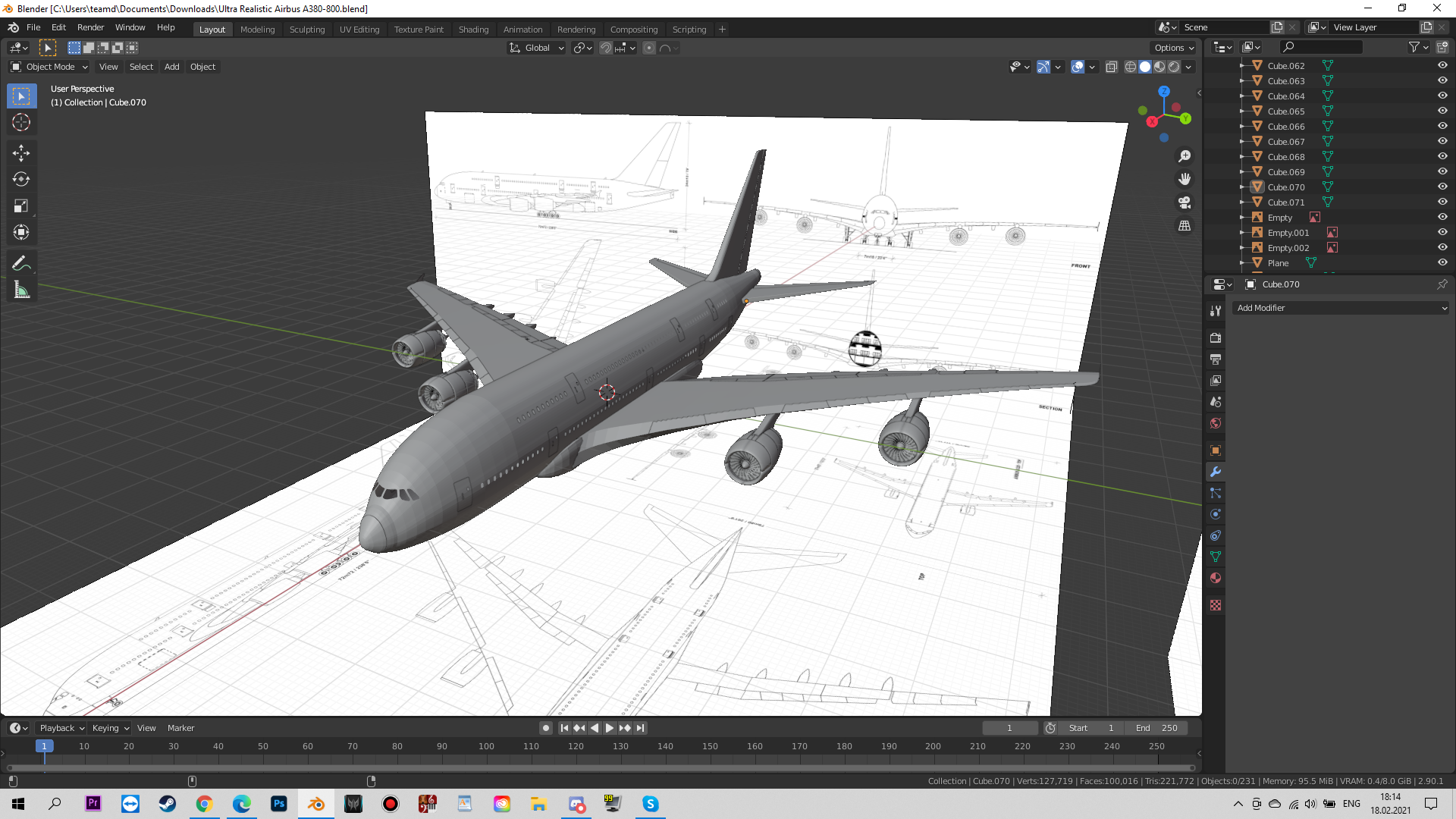 [UPDATE!] Airbus A380-800 Realistic Plane 3D Model for Coval Airlines ...