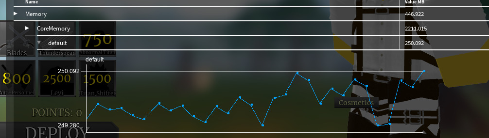 Default Memory Leak occuring only in game and not in studio - Scripting ...