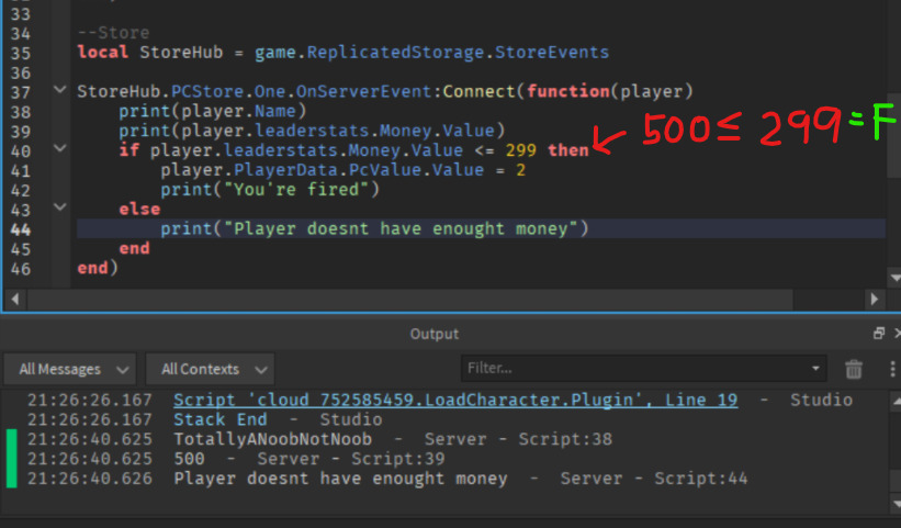 Problem With Leaderstats Valuescript Scripting Support Developer Forum Roblox