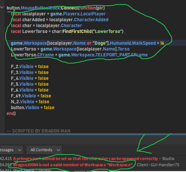 Cannot index player models in Workspace - Scripting Support - Developer Forum | Roblox