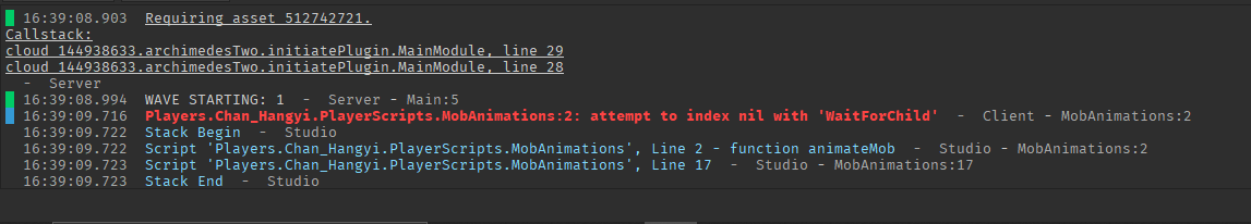 Having Trouble in Writting a Script to Run Animations on Humaoinds ...