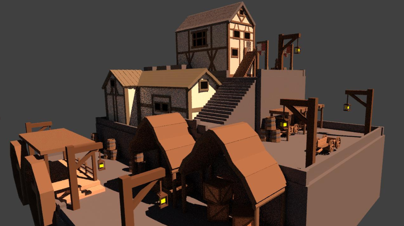 Low poly medieval village - Art Design Support - Developer Forum | Roblox