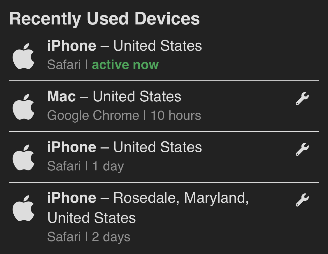 Recently Used Devices isn't showing correct locations - Forum Help ...