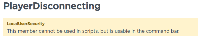 Difference Between Player Disconnecting And Player Removing Scripting Support Developer