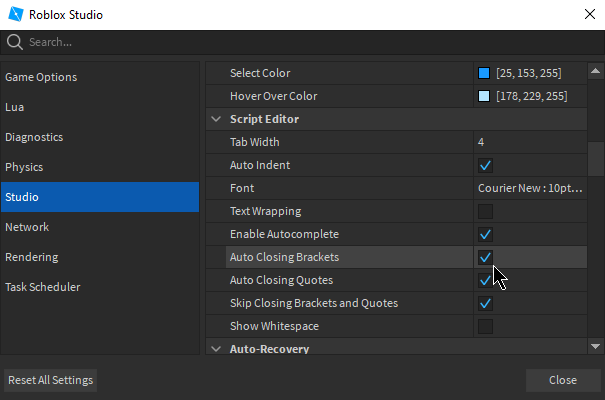 How would i remove the closing brackets? - Scripting Support - Developer Forum | Roblox
