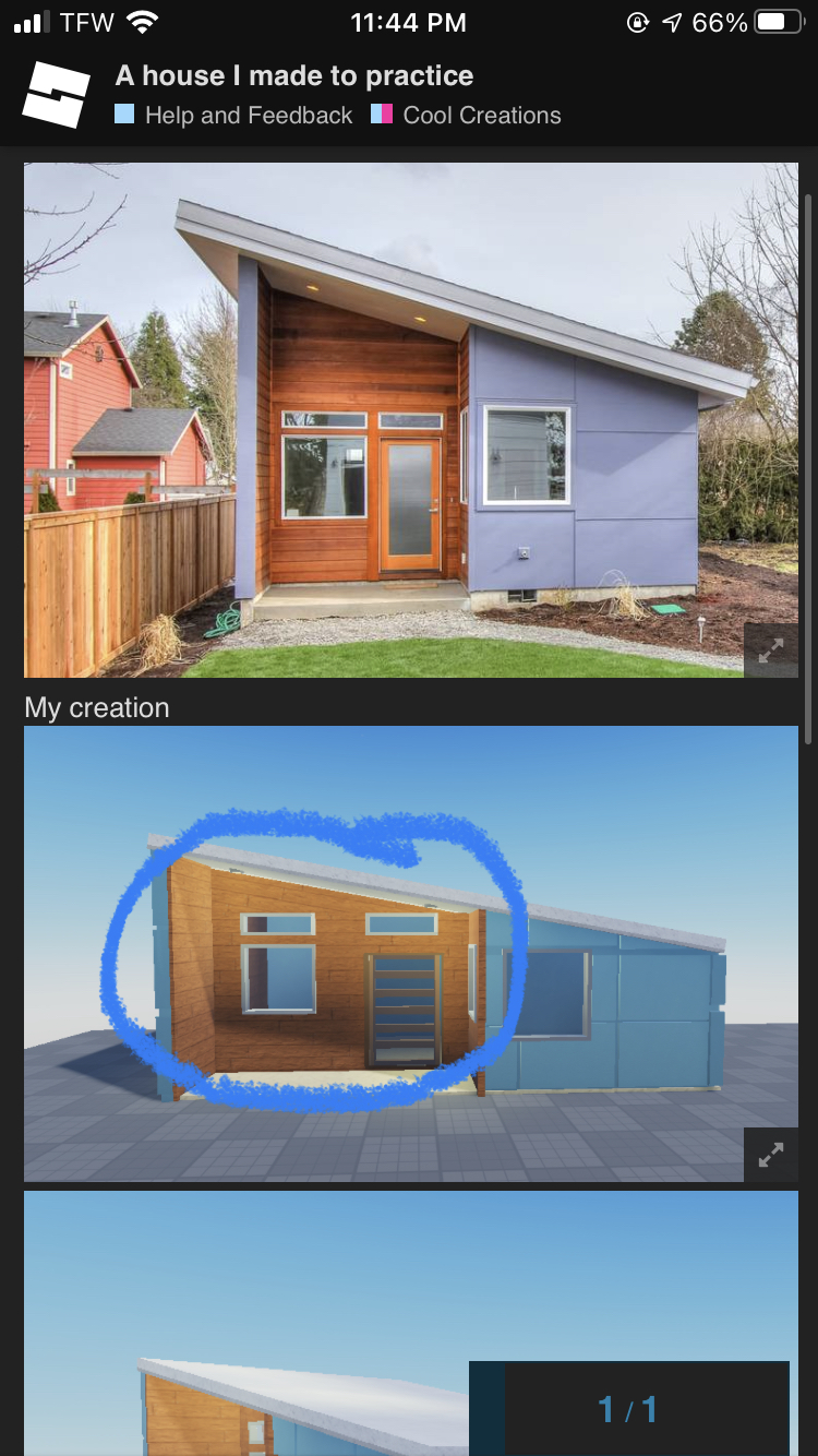 A house I made to practice - Creations Feedback - Developer Forum | Roblox