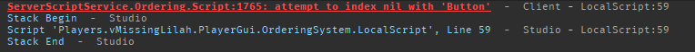 Attempt to index nil with 'Button' - Scripting Support - Developer Forum | Roblox