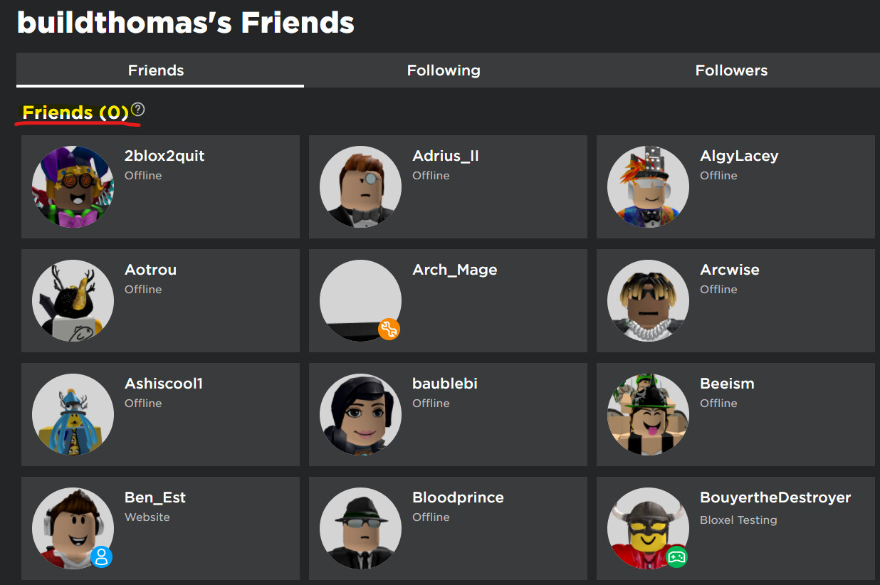 Friends doesn't show correct #s' of friends total - Website Bugs ...