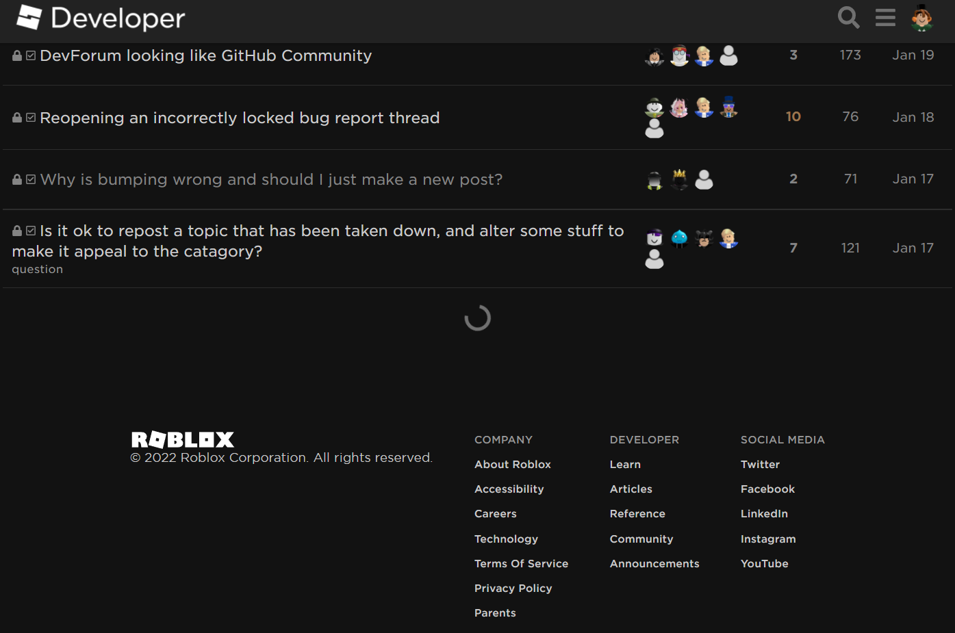 Footer jumps to just below the header when content is loading - Forum ...